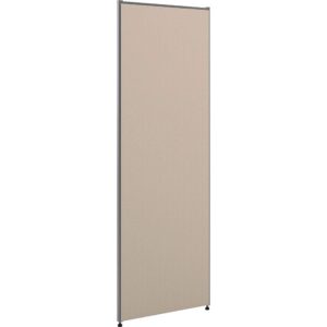 hon verse panel , 72"h x 24"w , light gray finish , gray fabric