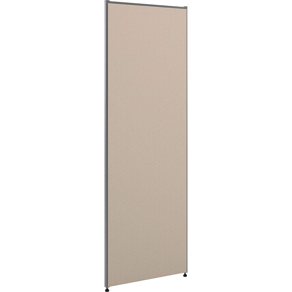 HON Verse Panel , 72"H x 24"W , Light Gray Finish , Gray Fabric