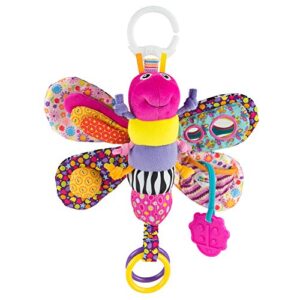 lamaze clip on car seat and stroller toy - fifi the firefly - crinkle car seat toys and stroller toys - sensory toys for babies - travel toys for car - infant toys ages 0 months and up