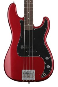 fender nate mendel precision bass, candy apple red, rosewood fingerboard