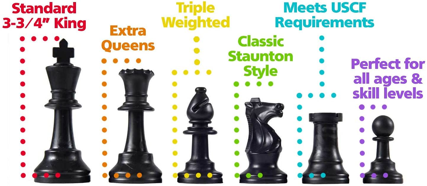 Wholesale Chess Heavy Tournament Triple Weighted Chess Pieces