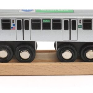 MUNI PALS Munipals Chicago Transit Authority Wooden Railway Green Line–Child Safe and Tested Wood Toy Train