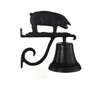 montague metal products cast bell with black pig