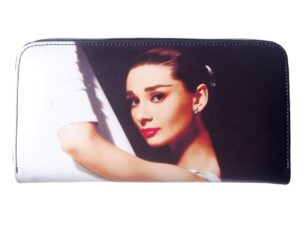 audrey hepburn classic style money credit card id holder wallet coin purse