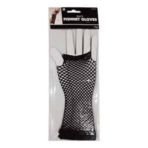 amscan black long fishnet fingerless gloves