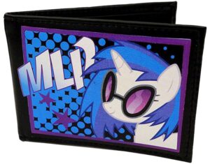 my little pony brony bifold wallet dj p0n-3 "vinyl scratch"