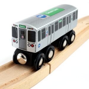 MUNI PALS Munipals Chicago Transit Authority Wooden Railway Green Line–Child Safe and Tested Wood Toy Train