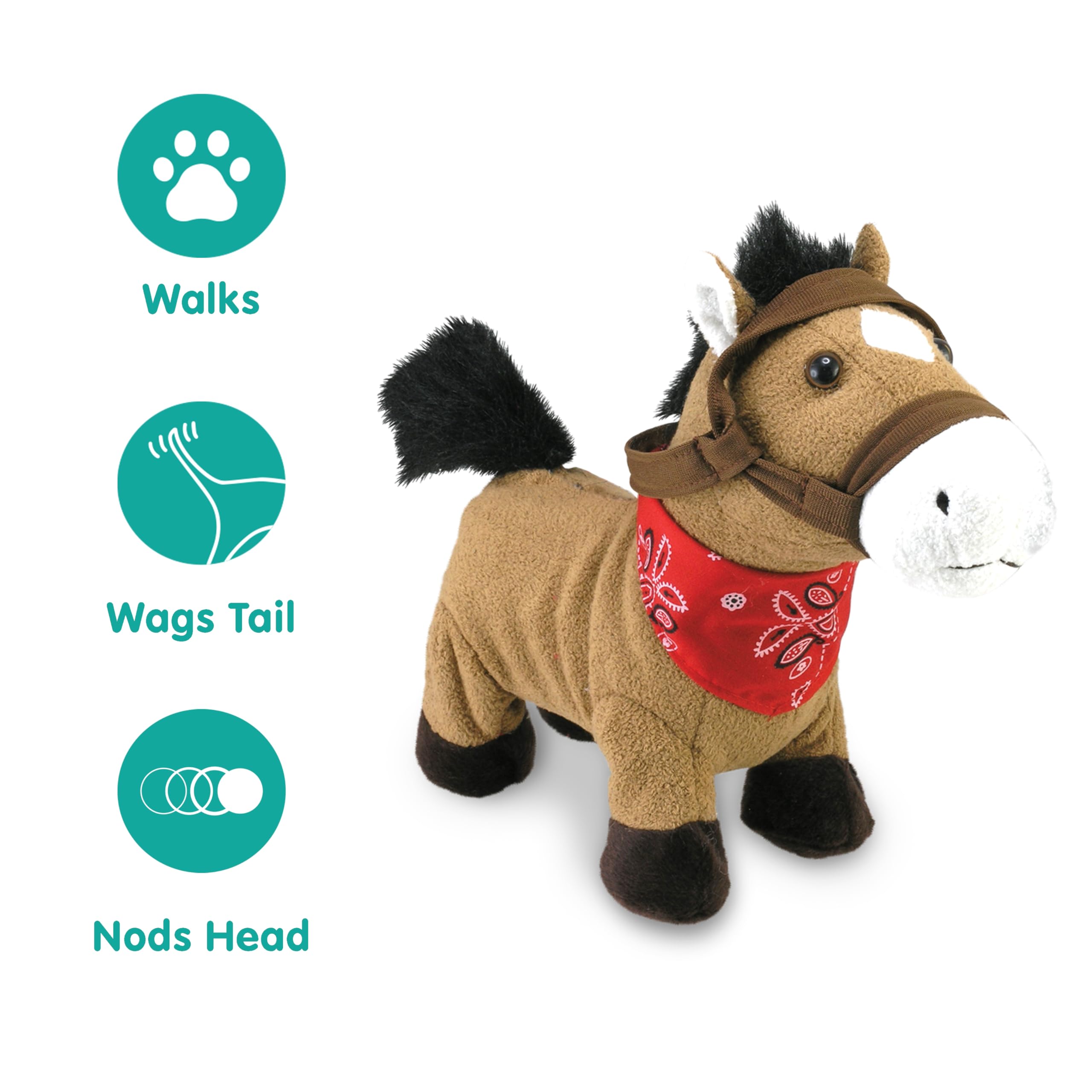 Cuddle Barn – Gallop The Musical Horse | Animated Plush Toy | Gallops, Trots, and Sings “Giddy Up, Lil’ Cowboy” | Stuffed Animal 10”