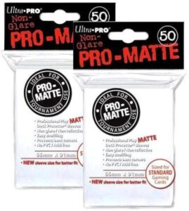 ultra pro pro-matte (100 count) white deck protector sleeves - magic the gathering