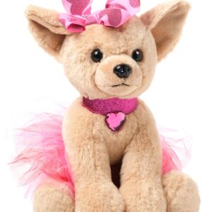 Bearington Chichi Chihuahua Stuffed Animal Toy Puppy Dog with Tutu, 13"