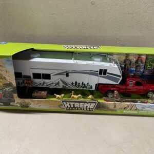 Camping Adventure 1:32 Ford Fifth Wheel Camping Set Truck Trailer Diecast and Accessories