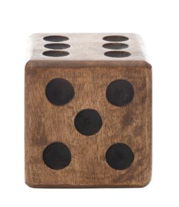 hand carved mango wood dice