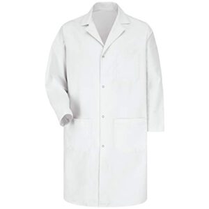 red kap mens rk with pockets medical lab coat, white, large us