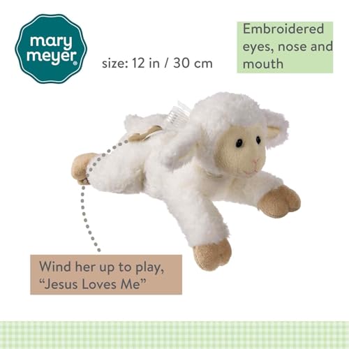 Mary Meyer Inspirational Wind-Up Musical Lamb Soft Toy, Jesus Loves Me