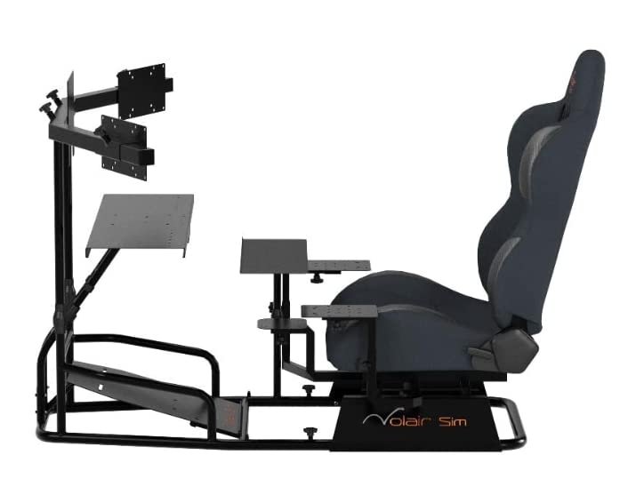 Volair Sim Universal Flight or Racing Simulation Cockpit Chassis with Triple Monitor Mounts