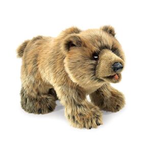 folkmanis grizzly bear hand puppet light brown, 1 ea