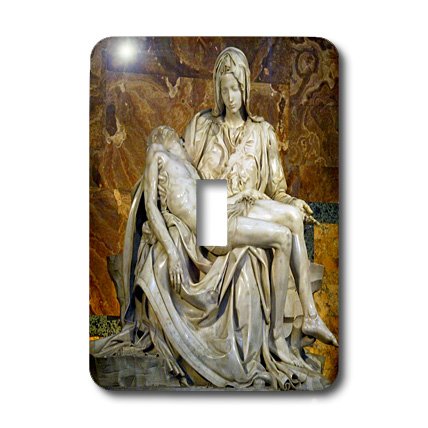 3dRose lsp_82096_1 Italy, Rome Vatican St Peters Basilica Pieta Eu16 Cmi0559 Cindy Miller Hopkins Single Toggle Switch