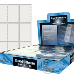 GuardHouse Shield 9 Pocket Trading / Sports / Baseball Card Pages Box of 100