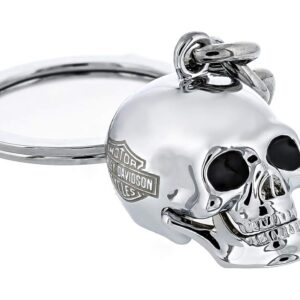 Harley-Davidson Metal 3D Skull Keychain Key Ring Tag Fob Chain Holder with Moving Jaw