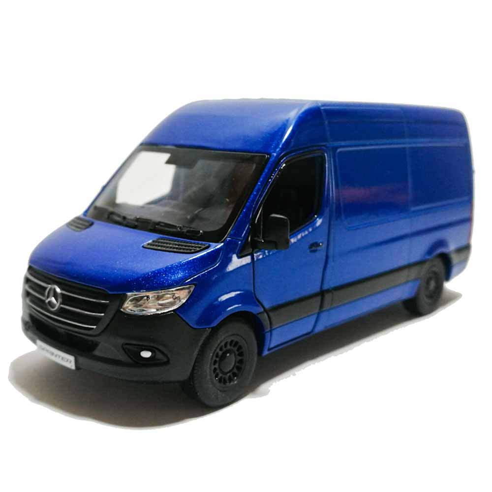 KiNSMART 2019 Mercedes-Benz Sprinter Cargo Van Blue 1:48 O Scale Die Cast Metal Model Toy Car w/Pullback Action