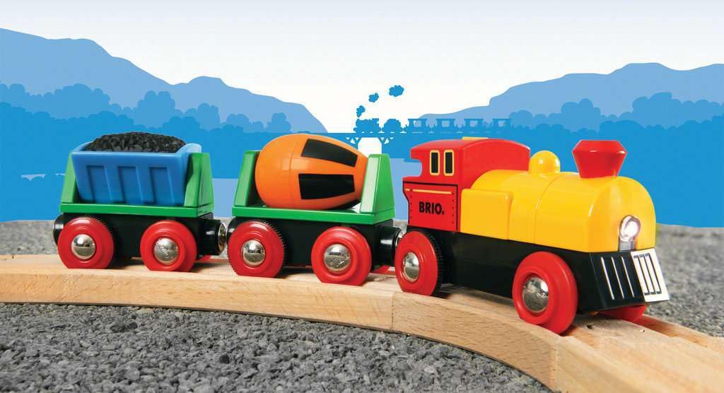 BRIO World Battery Operated Action Train - Dynamic 3 Piece Toy Train Set | Perfect for Kids Ages 3+ | Fun and Educational | Compatible with All Railway Toys