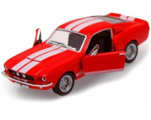 kinsmart 1967 ford shelby mustang gt500 red 1:38 scale 5 inch diecast model toy car