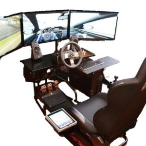 Volair Sim Universal Flight or Racing Simulation Cockpit Chassis with Triple Monitor Mounts