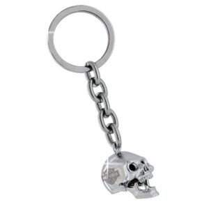 Harley-Davidson Metal 3D Skull Keychain Key Ring Tag Fob Chain Holder with Moving Jaw