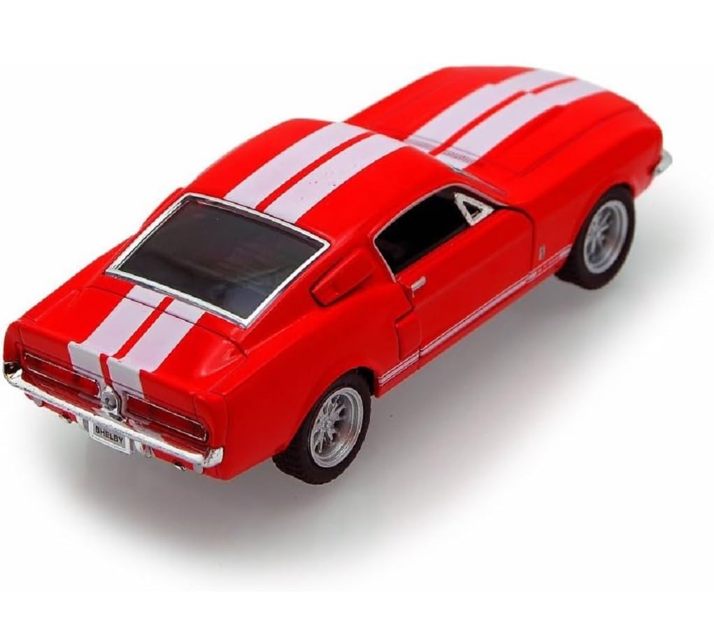 KiNSMART 1967 Ford Shelby Mustang GT500 Red 1:38 Scale 5 Inch Diecast Model Toy Car