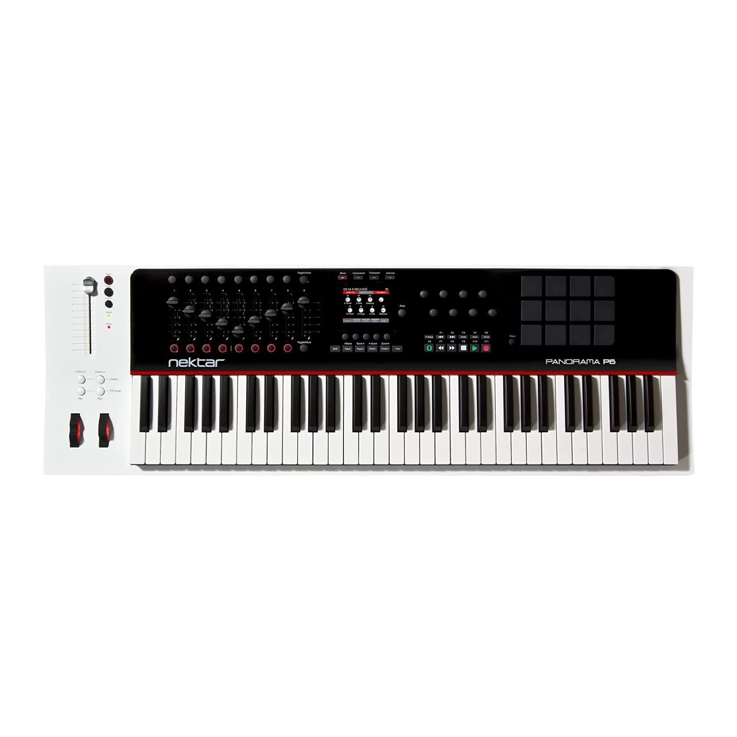 Nektar Panorama P6 - USB MIDI Controller Keyboard with Nektar DAW Integration, White, 61 Keys