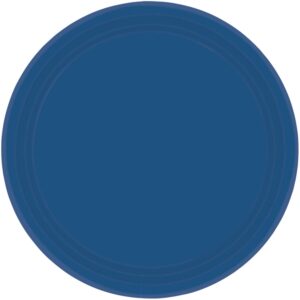 amscan round dinner plates, 10 1/2", navy flag blue