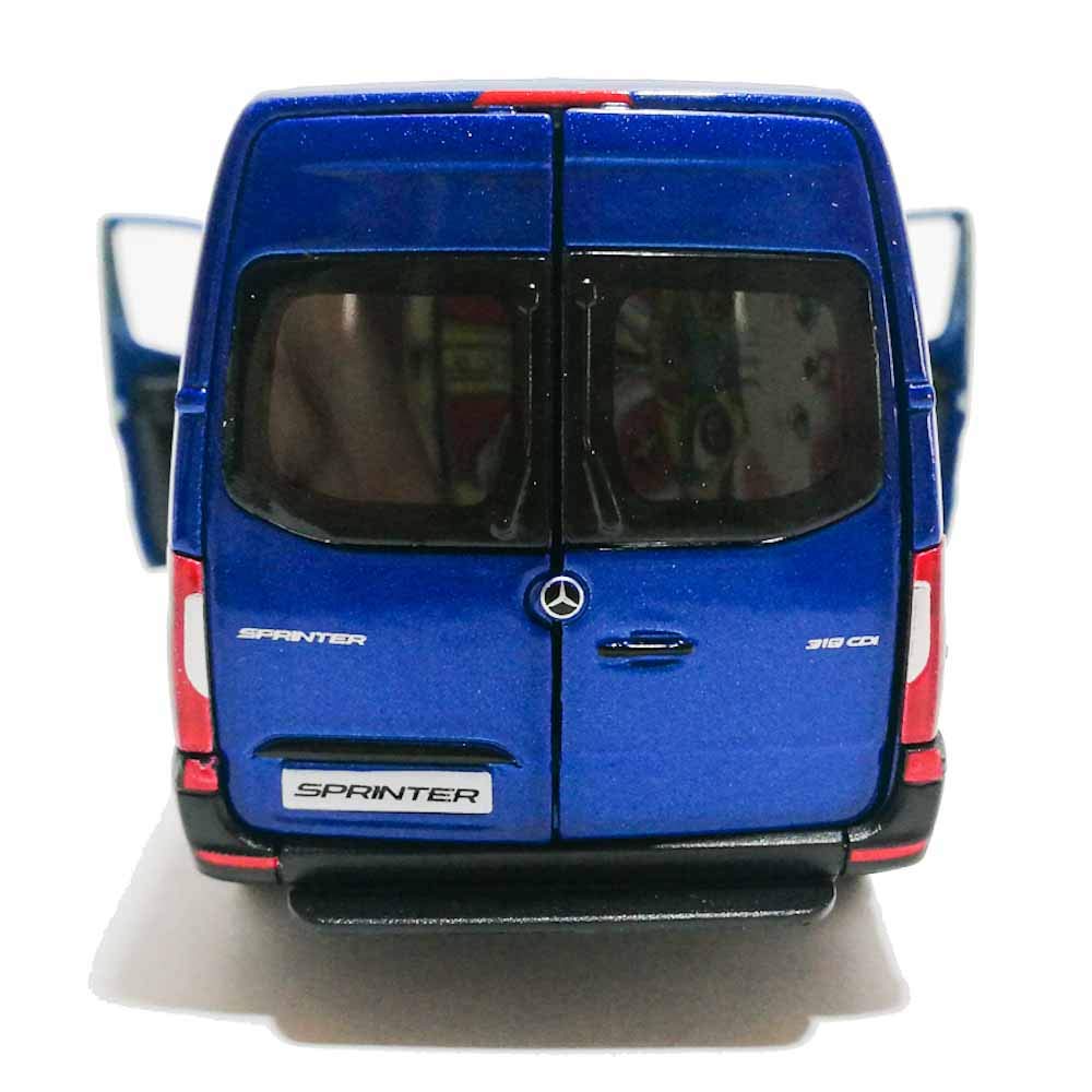 KiNSMART 2019 Mercedes-Benz Sprinter Cargo Van Blue 1:48 O Scale Die Cast Metal Model Toy Car w/Pullback Action