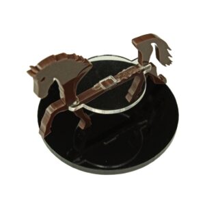 litko horse character mount | role playing games | compatible with dnd pathfinder | (50mm circular base, brown)