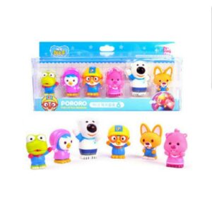 pororo character bath toy for children - 6pcs