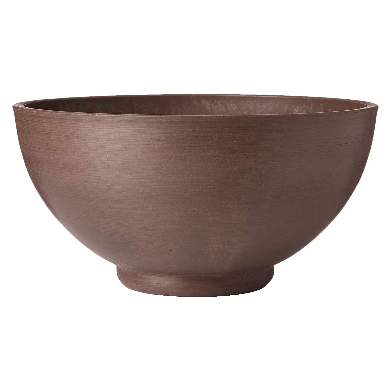 Arcadia Garden Products PSW K40C Simplicity Round Bowl, 16 by 8-Inch, Chocolate