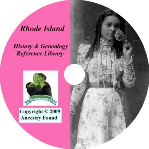 rhode island history & genealogy on dvd - 71 books on ancestry, records, family