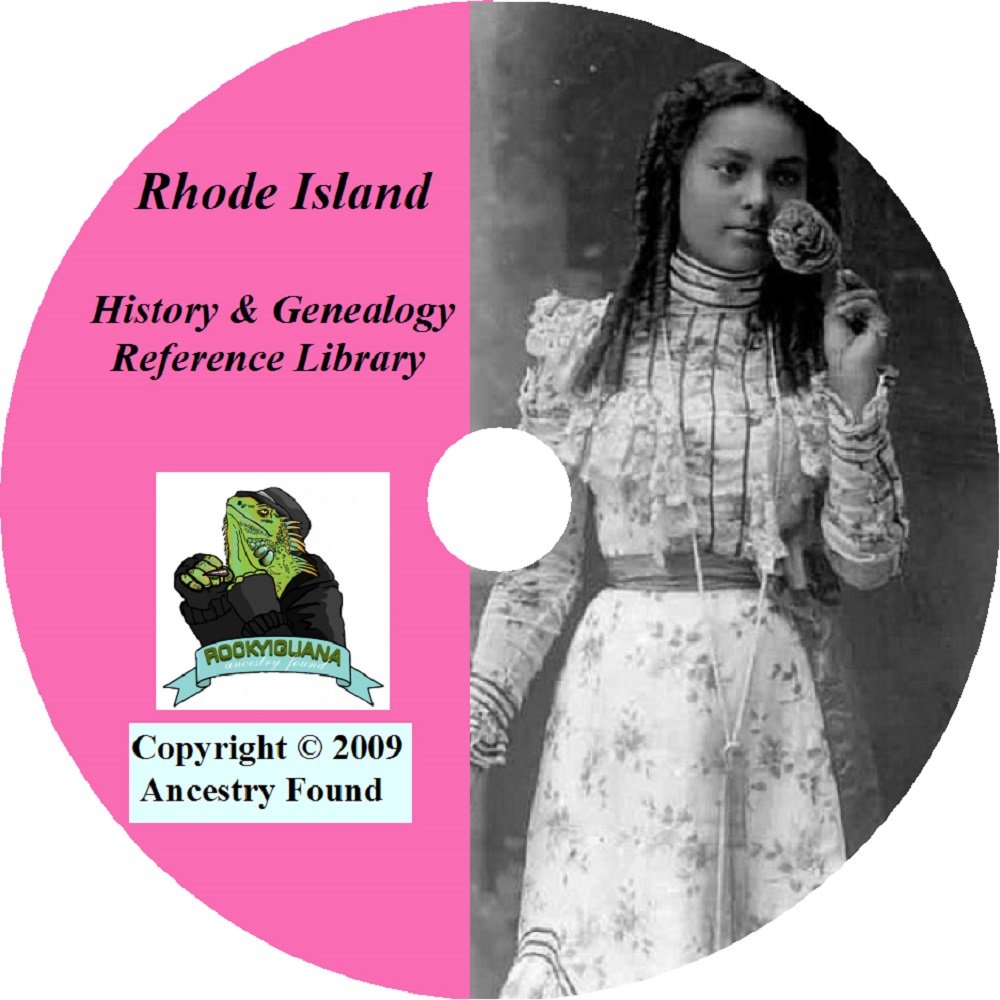 Rhode Island History & Genealogy on DVD - 71 Books on Ancestry, Records, Family