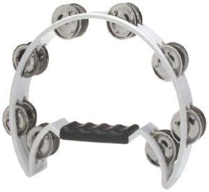 stagg tab-2 wh cutaway plastic tambourine with 16 jingles - white