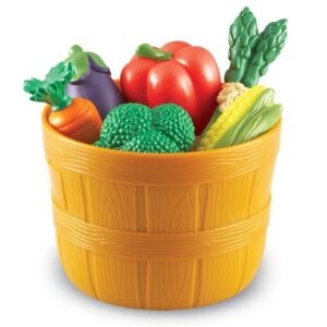 learning resources new sprouts bushel of veggies - 10 pieces, ages 18+ months play food for toddlers, pretend play toys for toddlers, veggies for kids