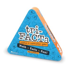 learning resources tri-facta addition and subtraction game, early math skills, ages 6+.,multi-color,10 w in