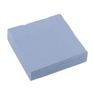 pastel blue 2-ply luncheon napkins - 6.5" (pack of 40) - vibrant paper napkins - perfect for events & parties