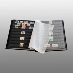 Prophila Stamp Collector's Album with 60 Black Pages Stockbook in Heritage Design