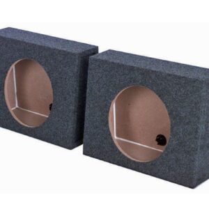 QPower QTW12 Single 12" Sealed Car Audio Subwoofer Sub Box Enclosures, Pair