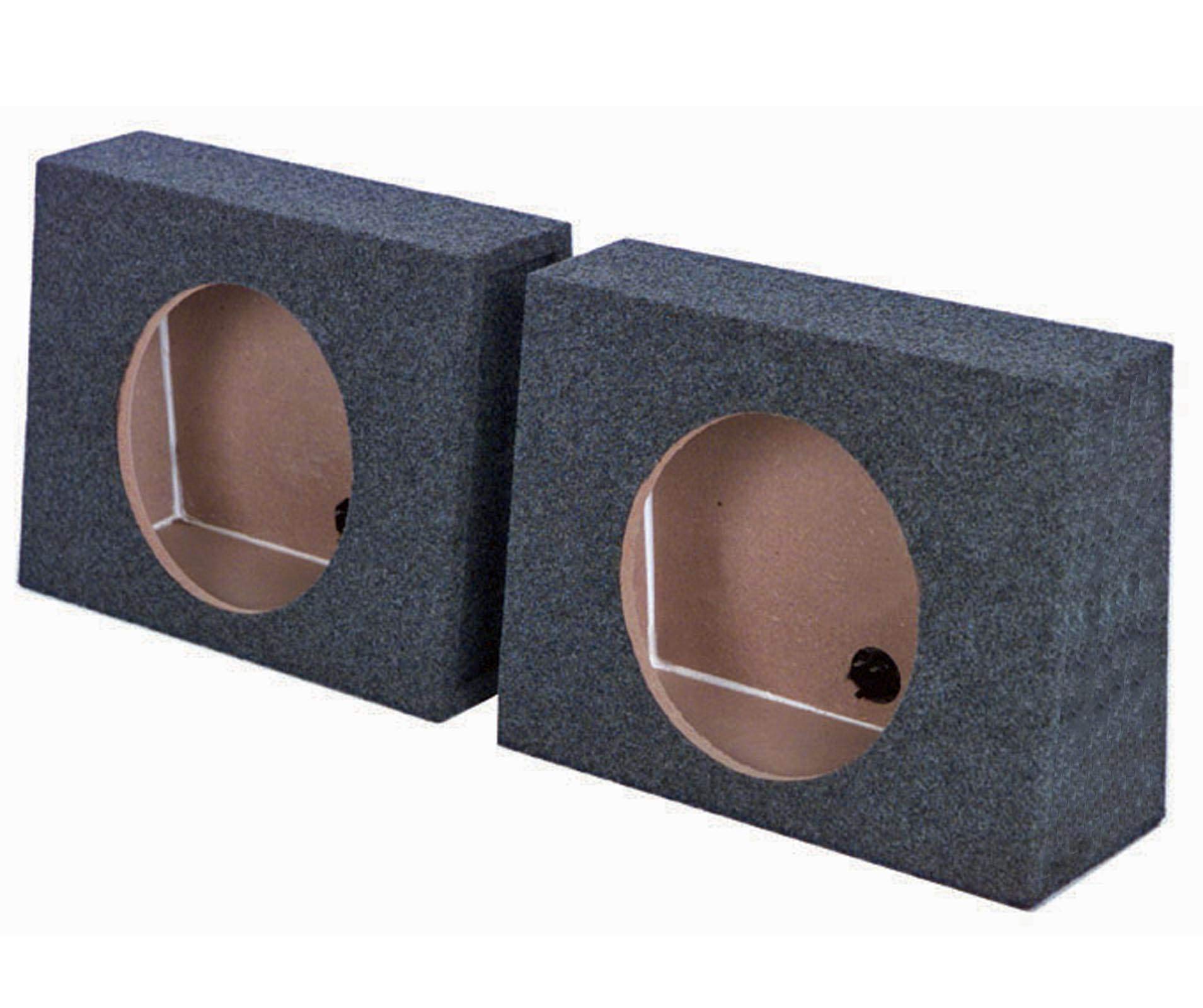 QPower QTW12 Single 12" Sealed Car Audio Subwoofer Sub Box Enclosures, Pair