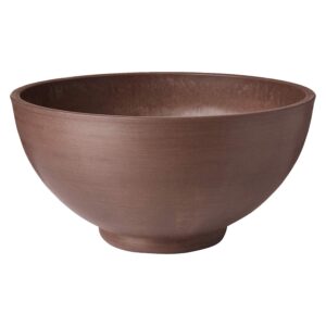 Arcadia Garden Products PSW K40C Simplicity Round Bowl, 16 by 8-Inch, Chocolate