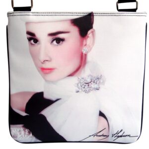 Audrey Hepburn Signature Retro Messenger Sling Cross Body Bag Purse