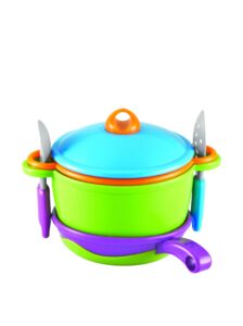 learning resources new sprouts cook it!, 6 pieces, ages 2+ pretend play food for toddlers, preschool learning toys, kitchen play toys for kids