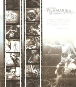 american film making, full sheet of 10 x 37-cent postage stamps, usa 2003, scott 3772