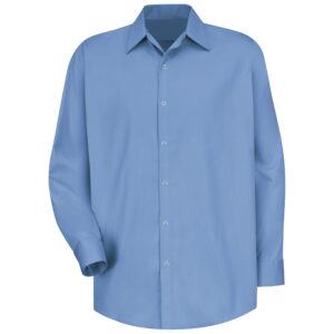 Red Kap Men's Specialized Cotton Work Shirt, Light Blue, Medium