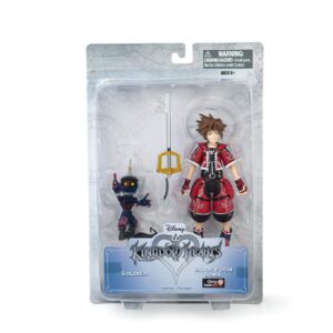 KINGDOM HEARTS Official Exclusive Action Figure - 2-Pack Valor Form Sora & Heartless Soldier - Collectible Replica Figurine Toy for Game Franchise Fans - Statue Set Gift - Licensed Disney Merchandise